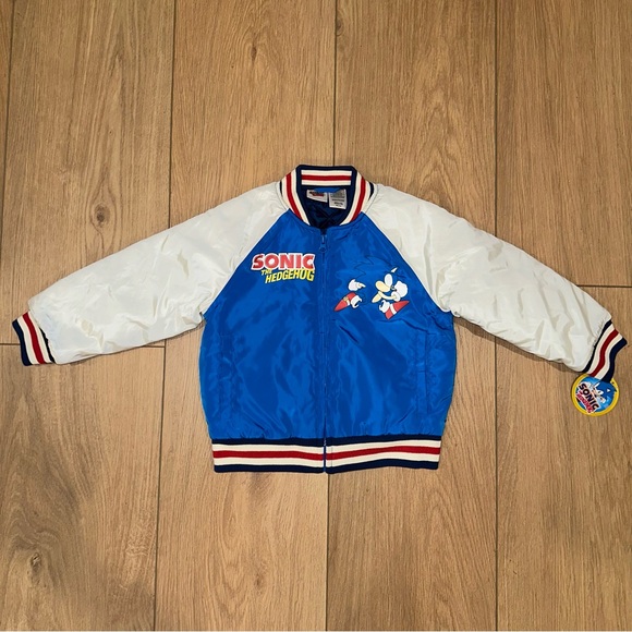 Jackets & Coats | Sonic The Hedgehog Zip Up Varsity Bomber Jacket ...